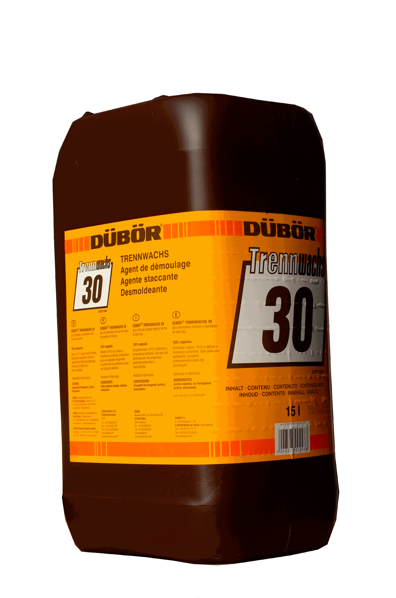 Trennwachs 30 - 上海威润贸易有限公司-德国DUBOR食用脱模油-烤盘油-DUBOR中国总代理